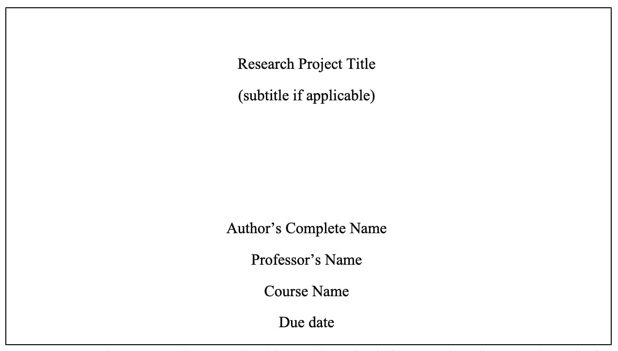 MLA Cover Page Maker Make An MLA Style Title Page For Free
