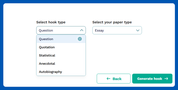 Free Hook Generator for Essays | Make an Attention Grabber Easily