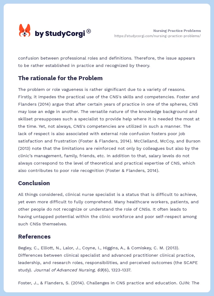 Nursing Practice Problems Free Essay Example Nursing Practice Problems Free Essay Example
