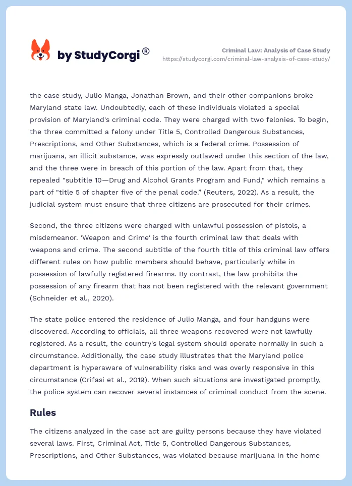 Criminal Law Analysis Of Case Study Free Essay Example Criminal Law Analysis Of Case Study Free Essay Example