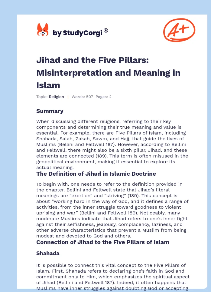 Jihad and the Five Pillars: Misinterpretation and Meaning in Islam ...