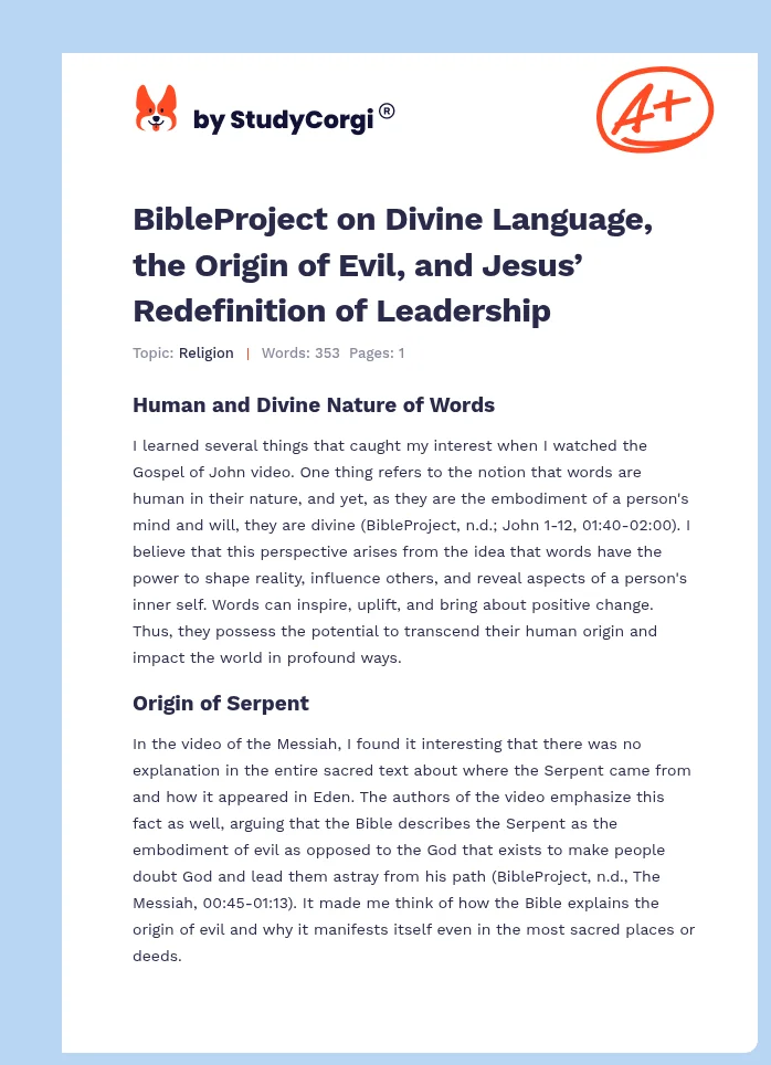 BibleProject on Divine Language, the Origin of Evil, and Jesus ...